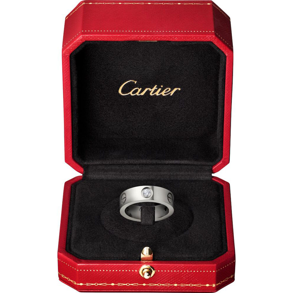 B4032500 - Anillo LOVE 3 diamantes - Oro blanco, diamantes - Cartier ...