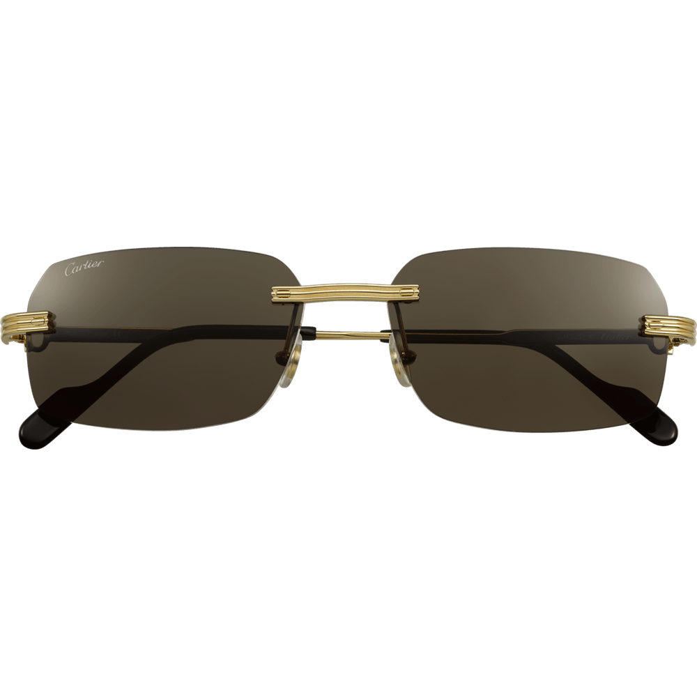 ESW00545 - GAFAS DE SOL PREMIÈRE DE CARTIER - Metal acabado dorado liso ...